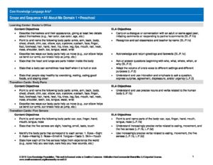 CKLA Preschool Detailed Scope and Sequence – Core Knowledge Foundation